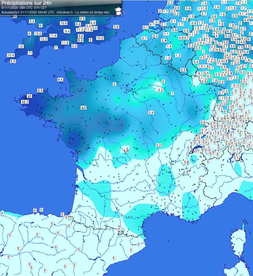 Cartes des stations météo en temps réel en France, en Europe et dans le ...